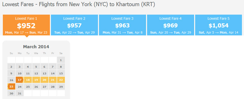 Khartoum - Fly now and Save